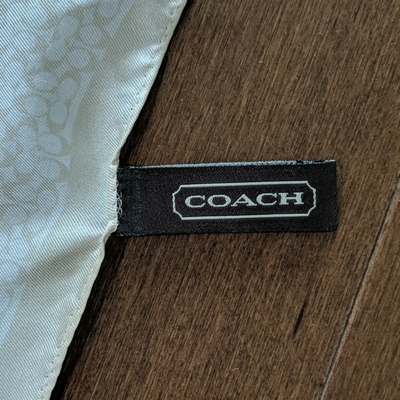 Coach | Accessories | Coach Silk Scarf Cream White | Poshmark